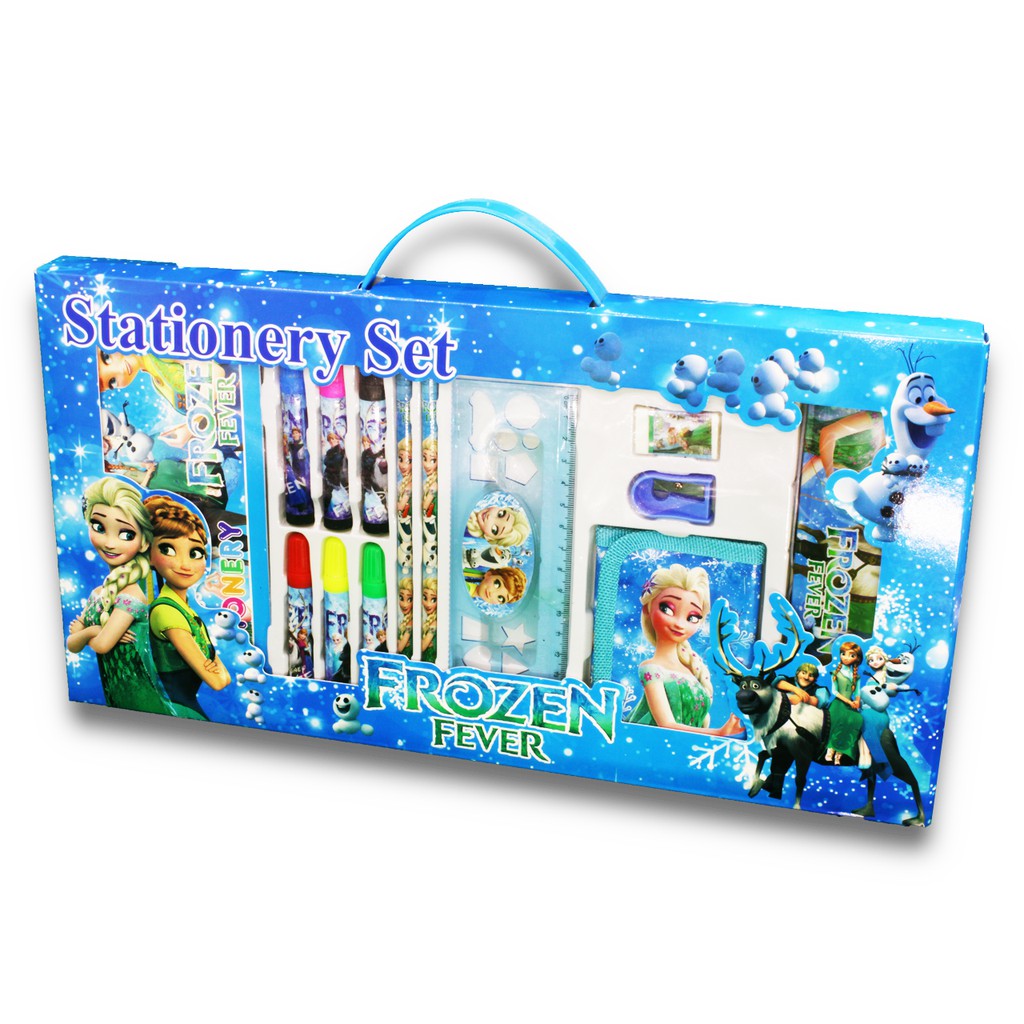 READY STOCK🔥Kids Stationery 14 in 1 Gift Set Mickey Spiderman Frozen Kitty🔥 | Shopee Malaysia
