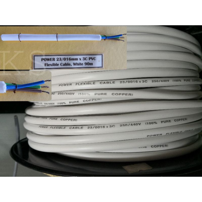 (PERMETER) SIRIM APPROVED 3 CORE FLEXIBLE PURE COPPER CABLE 70/076X3C & 40/076X3C & 23/016X3C ...