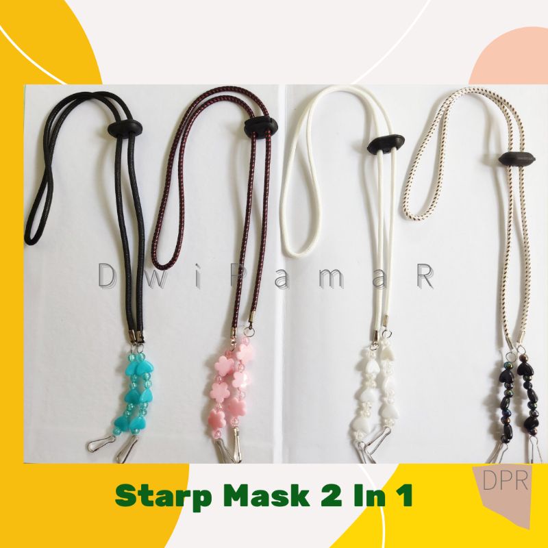Hijab Maxi Strap -2 in 1 Beaded hijab Mask Connector | Shopee Malaysia