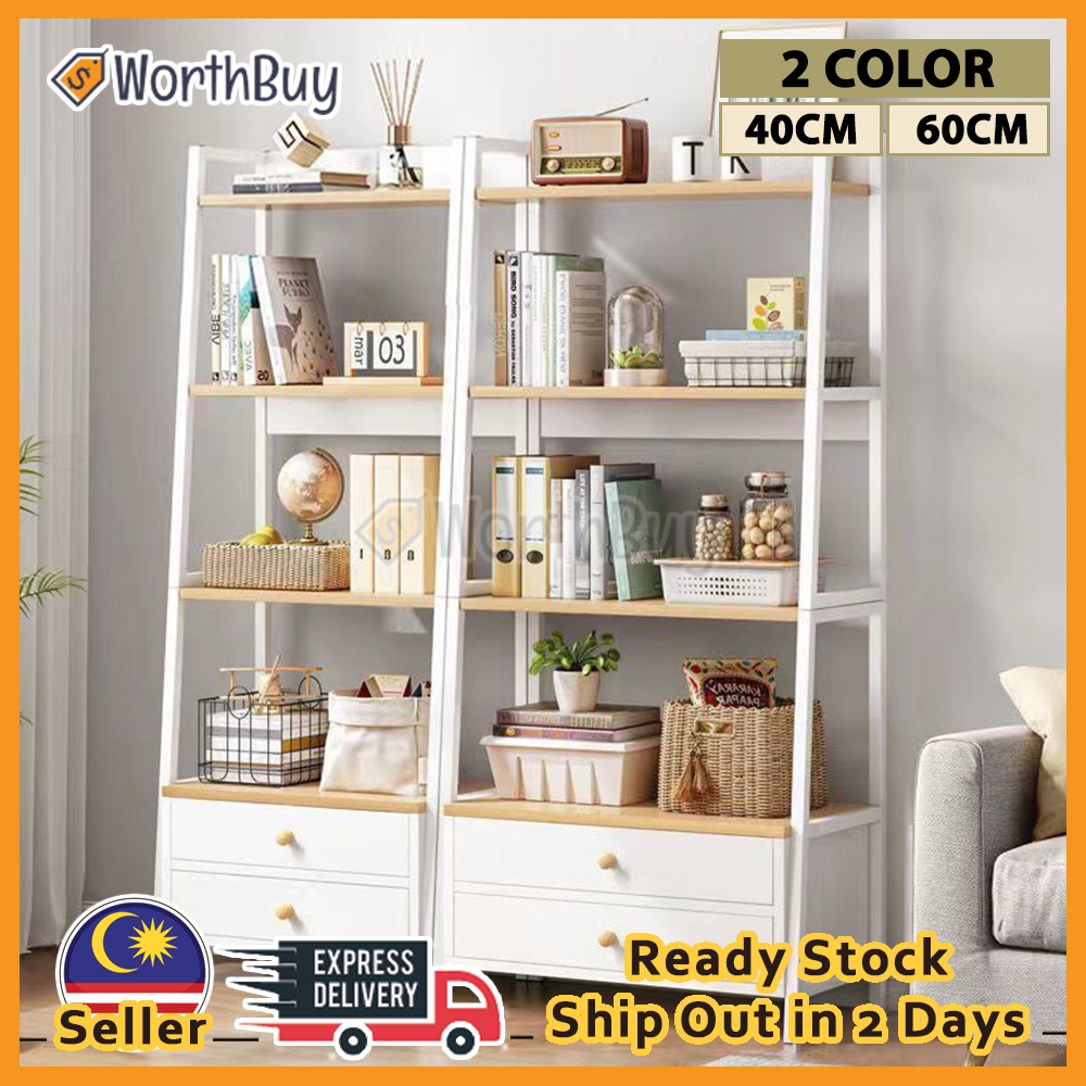 Worthbuy Multi-Function Wooden Rack Drawer And Door Cabinet Rak Kayu ...
