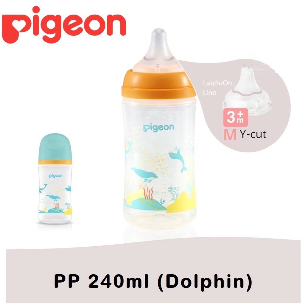 Pigeon PP 160ml / 240ml / 330ml SofTouch Wide Neck Feeding Bottle Baby/ Nursing Bottle | Botol ...