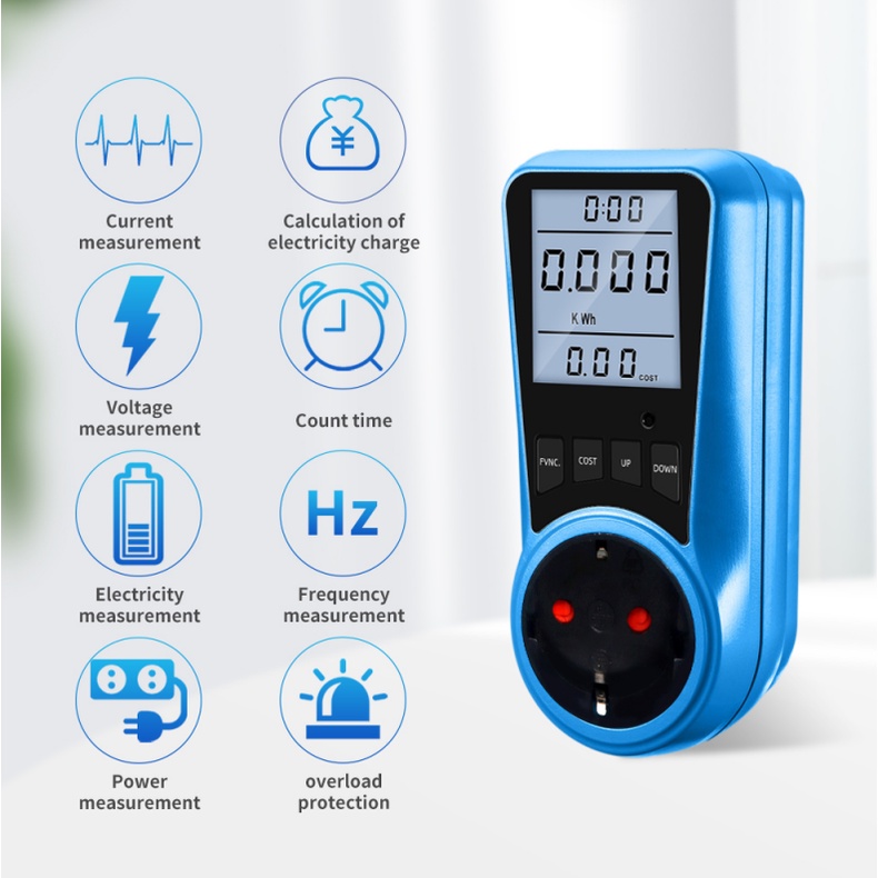 LiLigood Energy Consumption Meter, Rechargeable Electricity Monitor ...