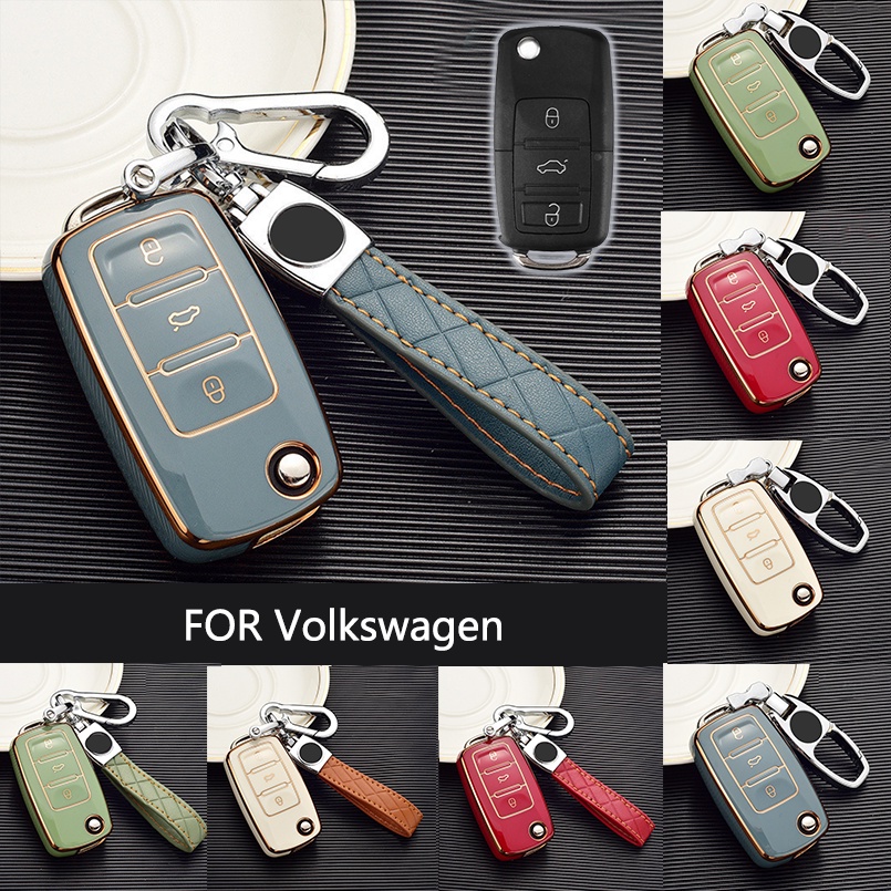 Car Key Case Cover For Volkswagen VW Polo Tiguan Passat B5 B6 B7 Golf ...