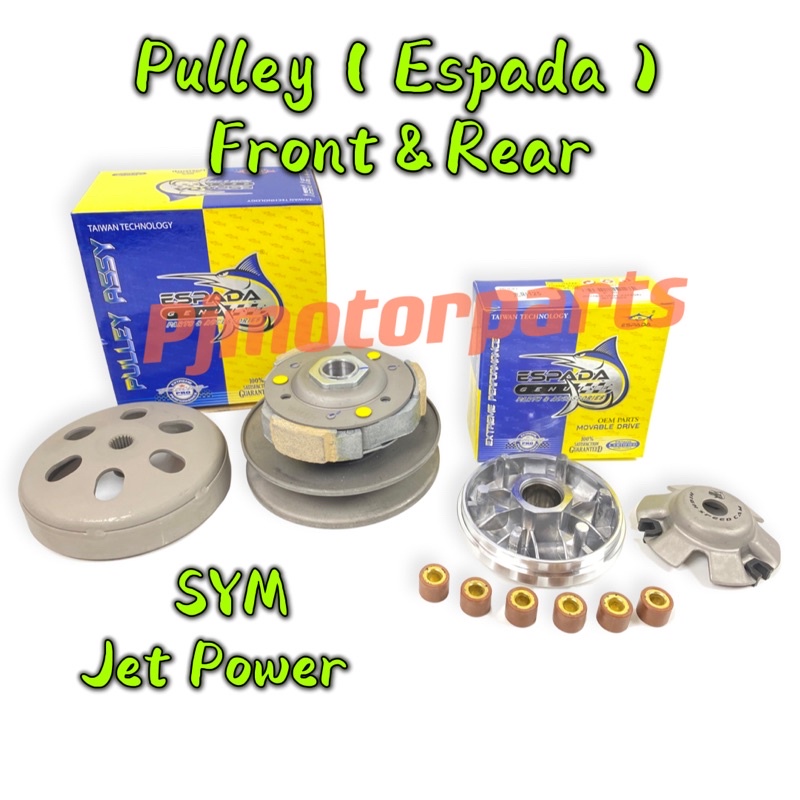 SYM JET POWER 125 (Original Espada) Front & Rear Movable Driven Kit ...