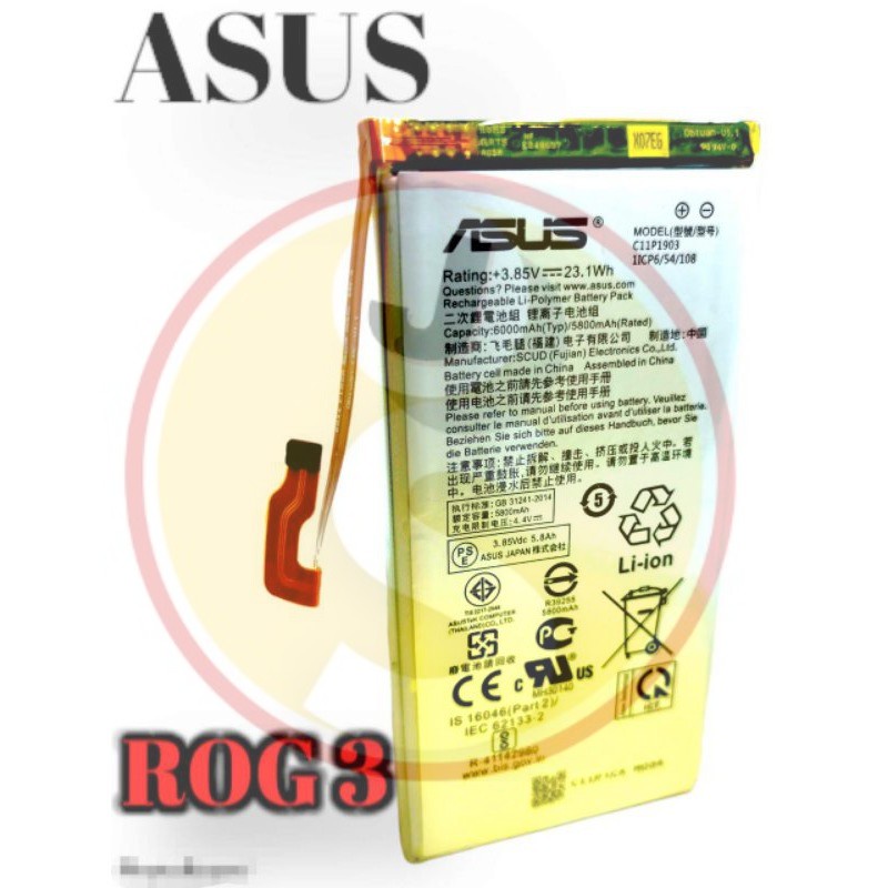 ASUS ROG 3(C11P1903)(6000mAh) Li-ion Battery Ready stock | Shopee Malaysia