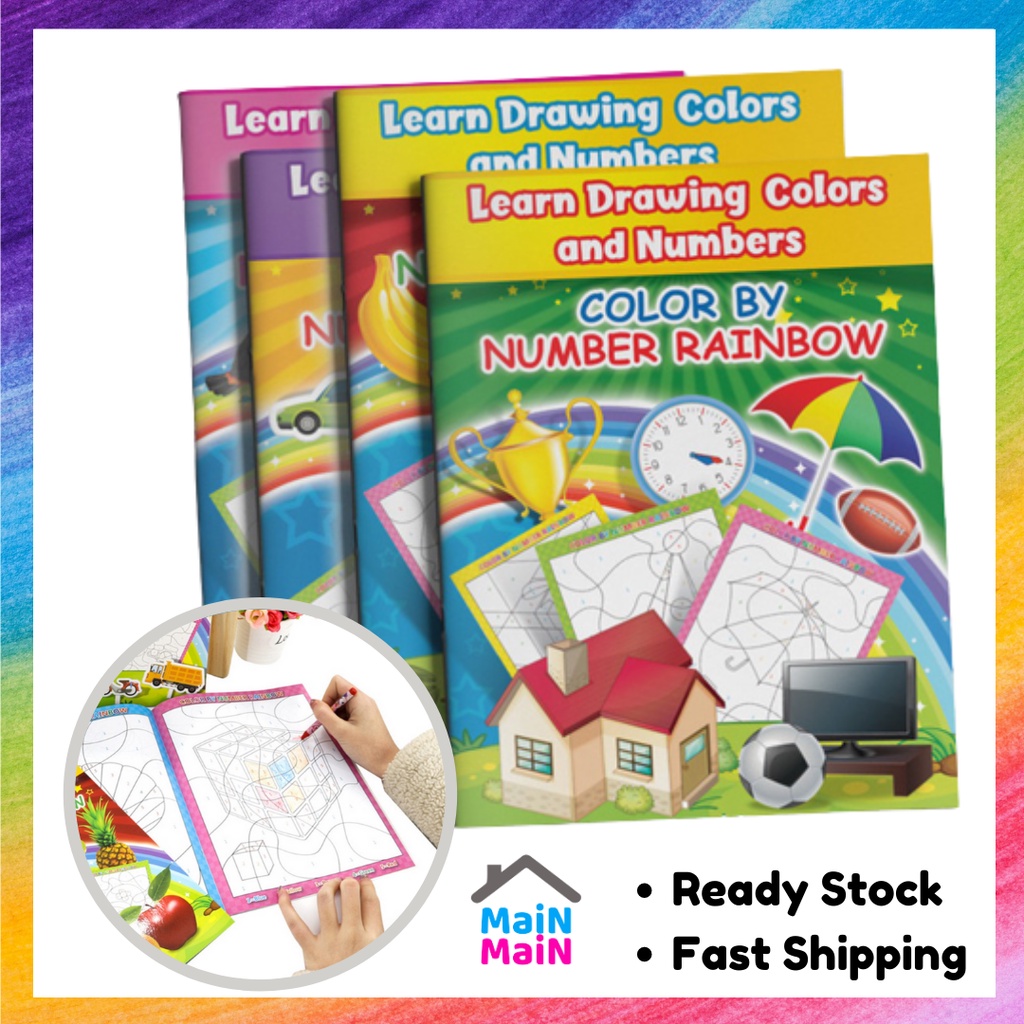 kids color book english colouring book learning drawing by colour ...