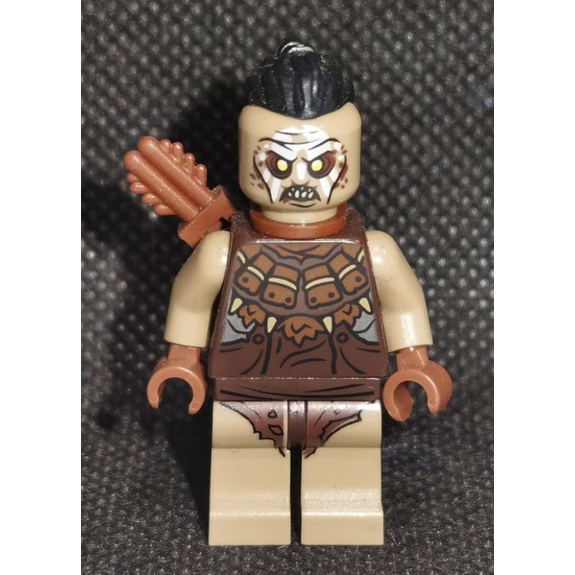 LEGO MINIFIGURE lor102 The Hobbit Hunter Orc With Top Knot & Quiver ...