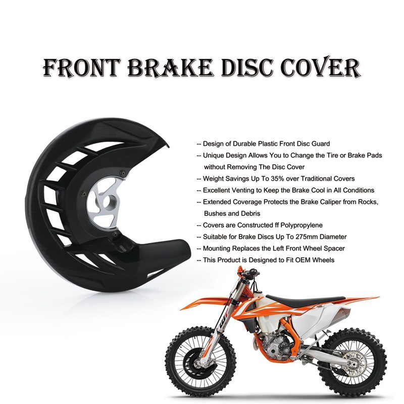 Motorcycle Front Brake Disc Rotor Guard Cover Mount Aluminum Brake Disc ...