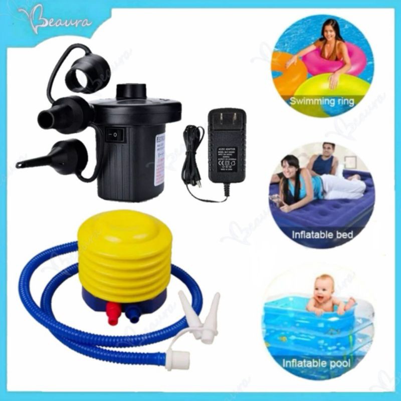 🔥Electric Pump Foot Pump Inflatable Air Pump For Pool Swim Ring Pam ...