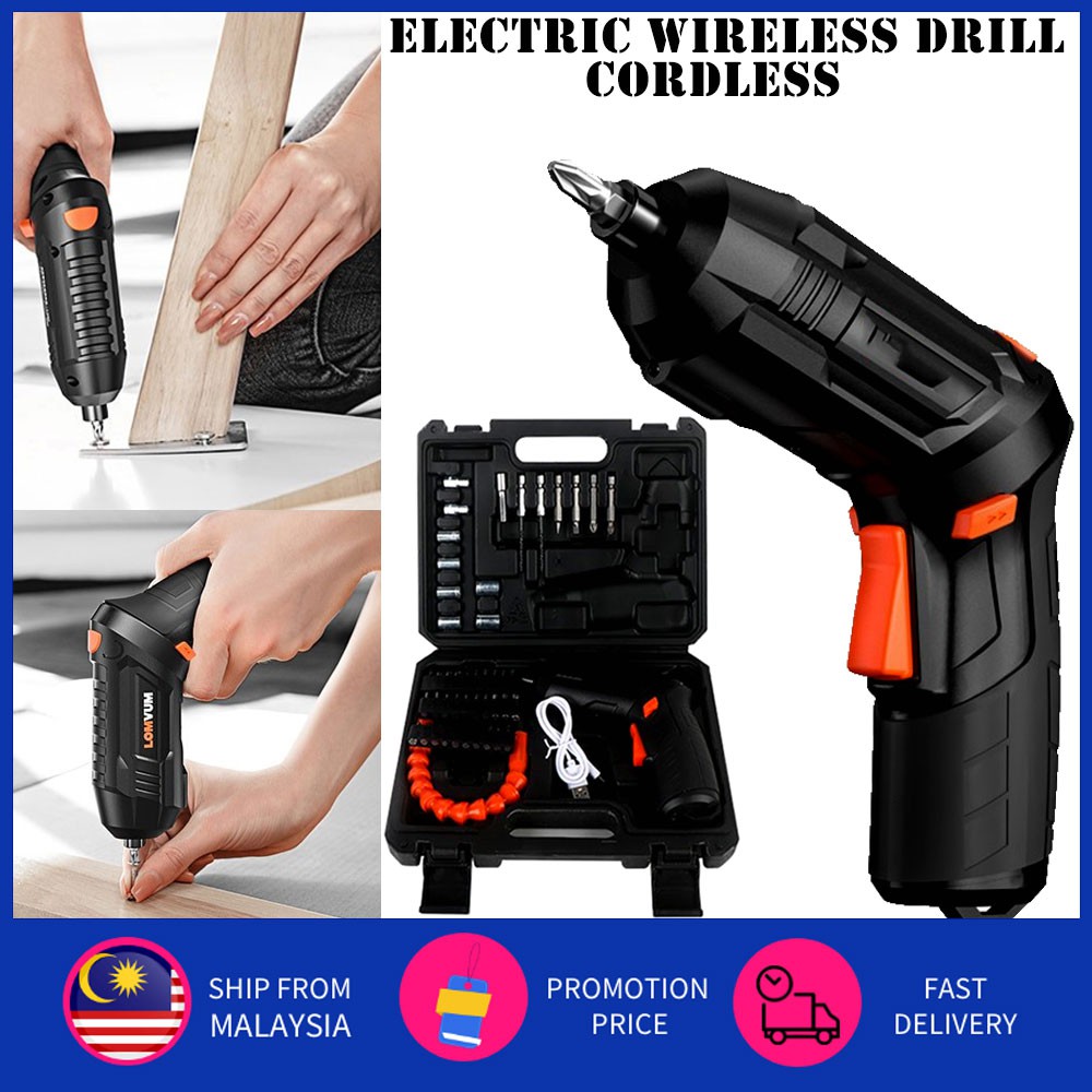 🔥READY STOCK🔥Cordless hand Drill WirelessUSB Charging Mini Electric ...