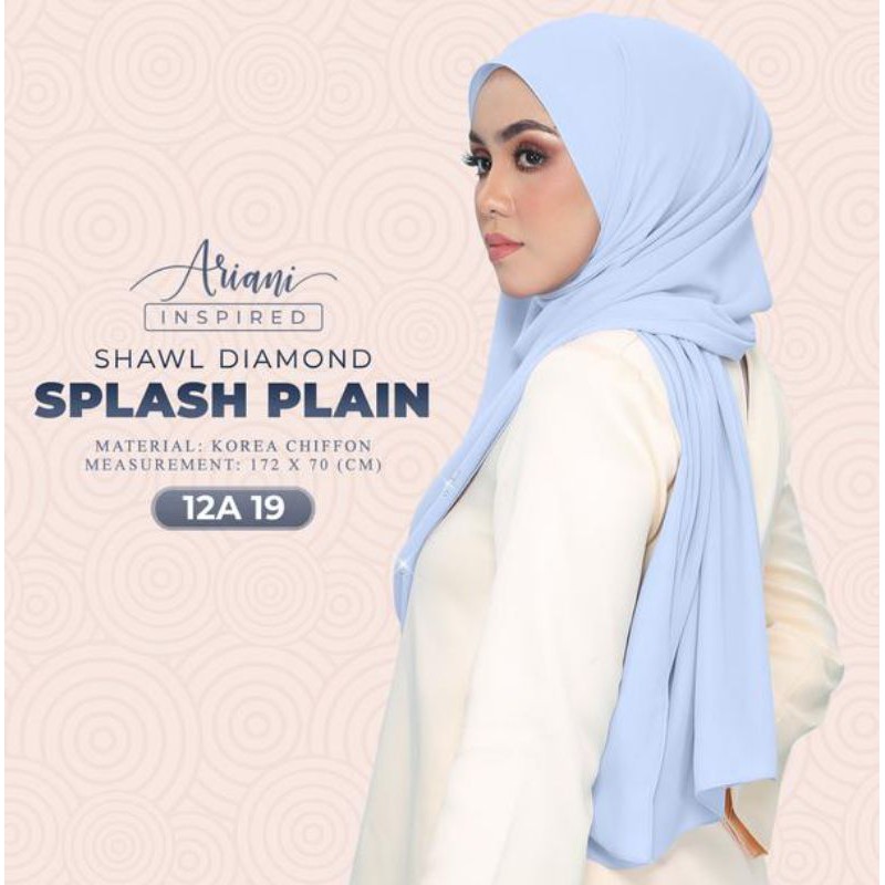 Ariani Shawl Diamond Splash Plain Collection | Shopee Malaysia