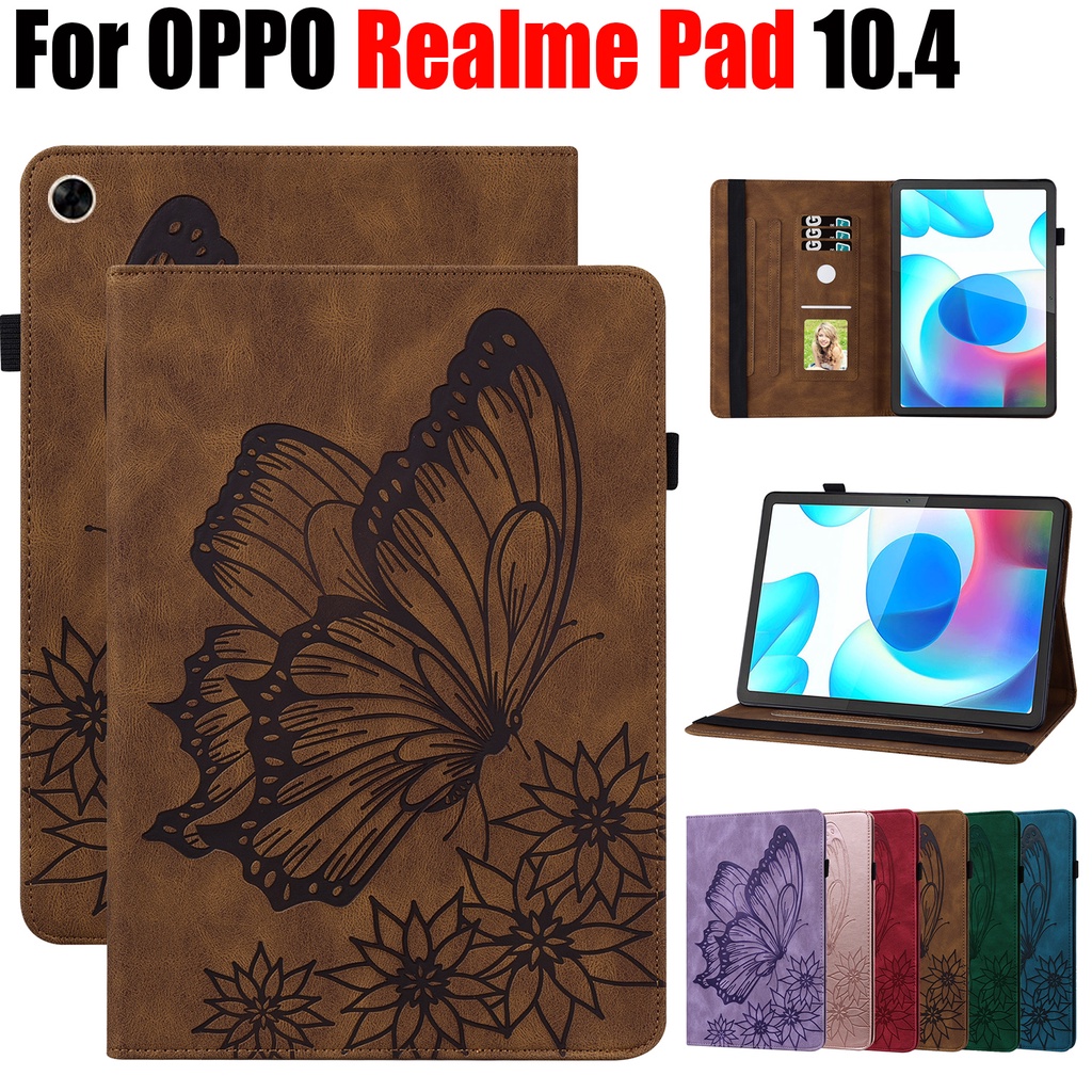 Realme Pad 10.4 inches Tablet Case Fashionable 3D Butterfly PU Leather ...