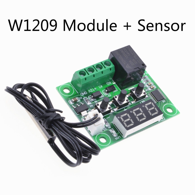 W1209 DC 12V LED Digital Thermostat Temperature Control Thermometer Thermo Controller Switch ...