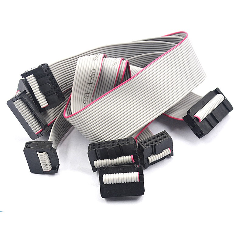 Gray ribbon cable FC-10P/14P/16P/20P double-headed cable AVR cable 30CM ...