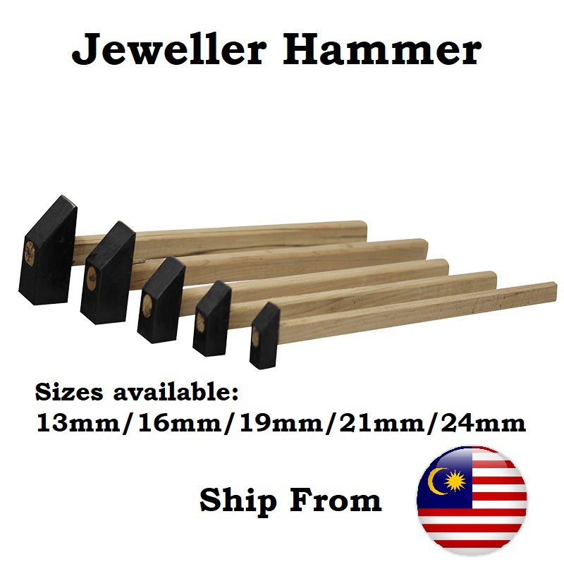 💥READY STOCK💥Jewellery Hammer with Steel Head & Wood Handle for ...