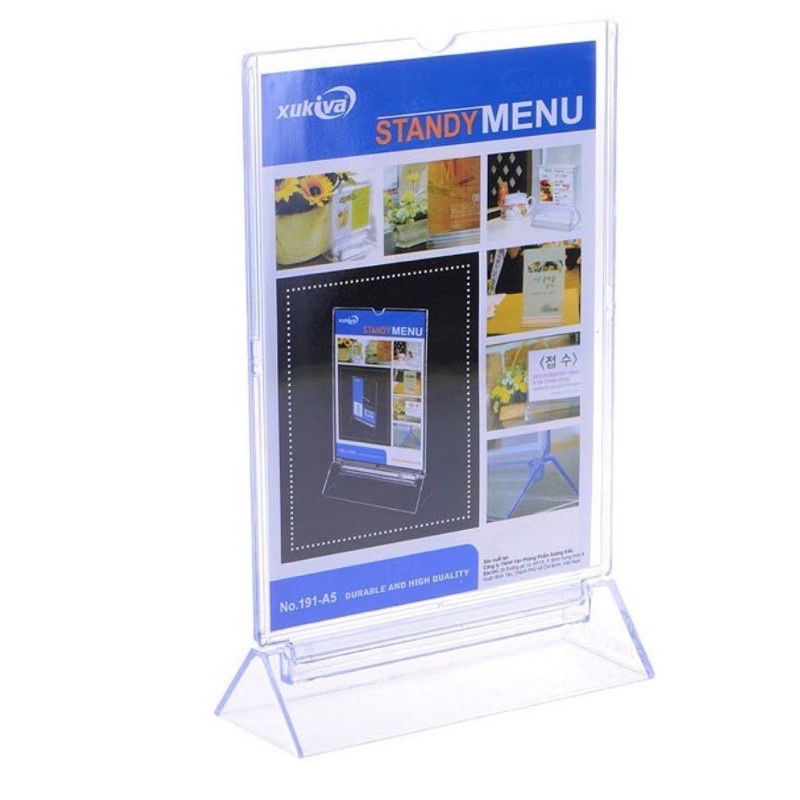 Mica Standee in 2 sides, A4 size, for menu or QR code | Shopee Malaysia