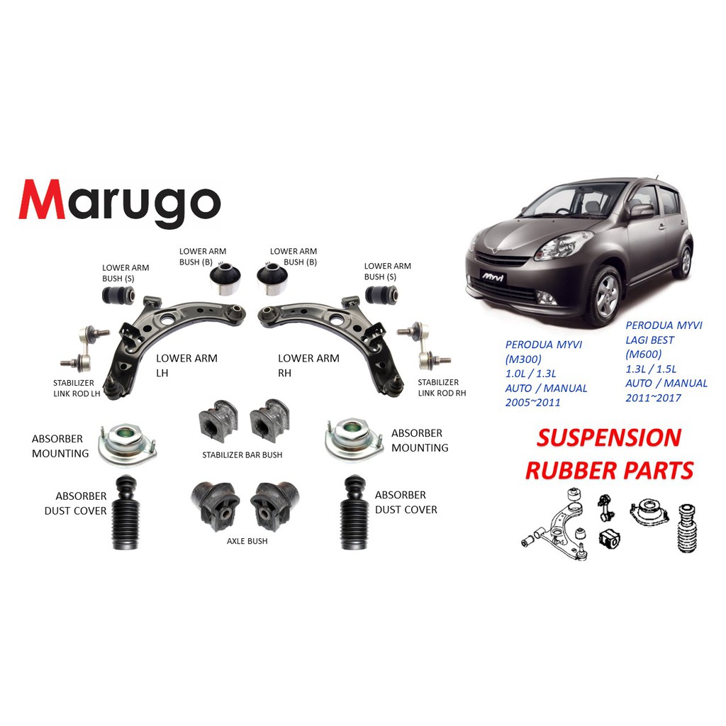 PERODUA MYVI, 1.0, 1.3, 1.5L, SUSPENSION PARTS SET | Shopee Malaysia