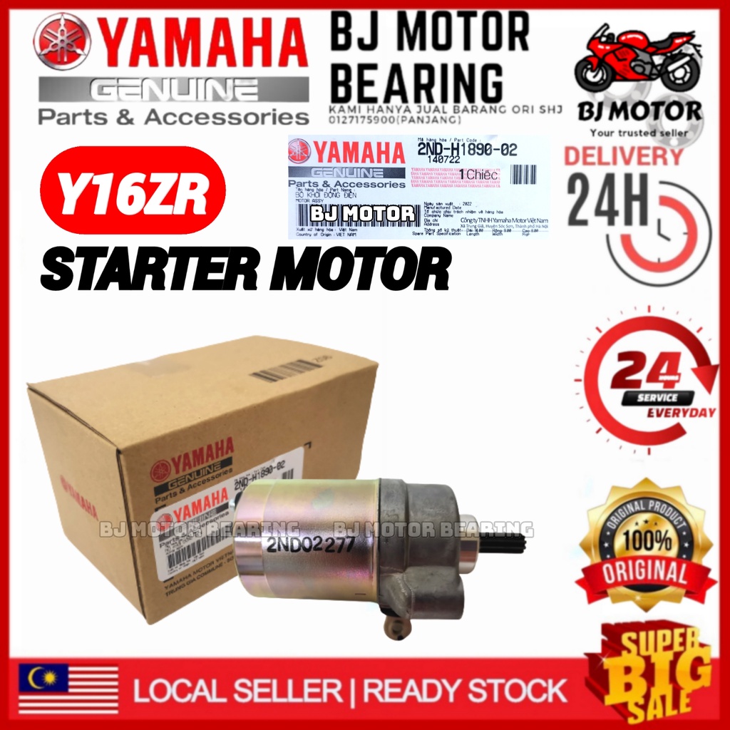Y16ZR STARTER MOTOR Y16 STARTER MOTOR 100% ORIGINAL YAMAHA 2ND-H1890-02 ...