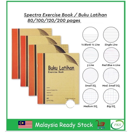 Kraft Exercise Book F5 Size 10 books 80pgs Buku Latihan Buku Tulis ...