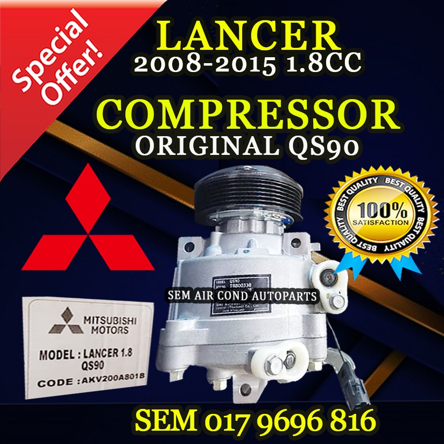 MITSUBISHI LANCER 2008-2015 YEAR 1.8CC QS90 6PK ORIGINAL COMPRESSOR ...
