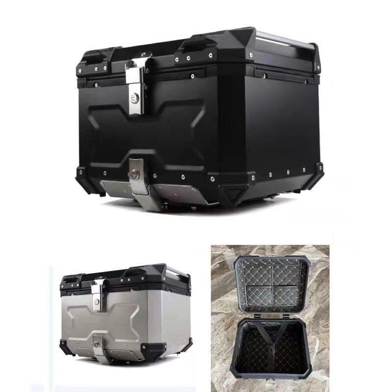 EMS ALUMINIUM TOP BOX PREMIUM-X 45 LITER INNER BAG LEATHER + POCKET Y15 ...