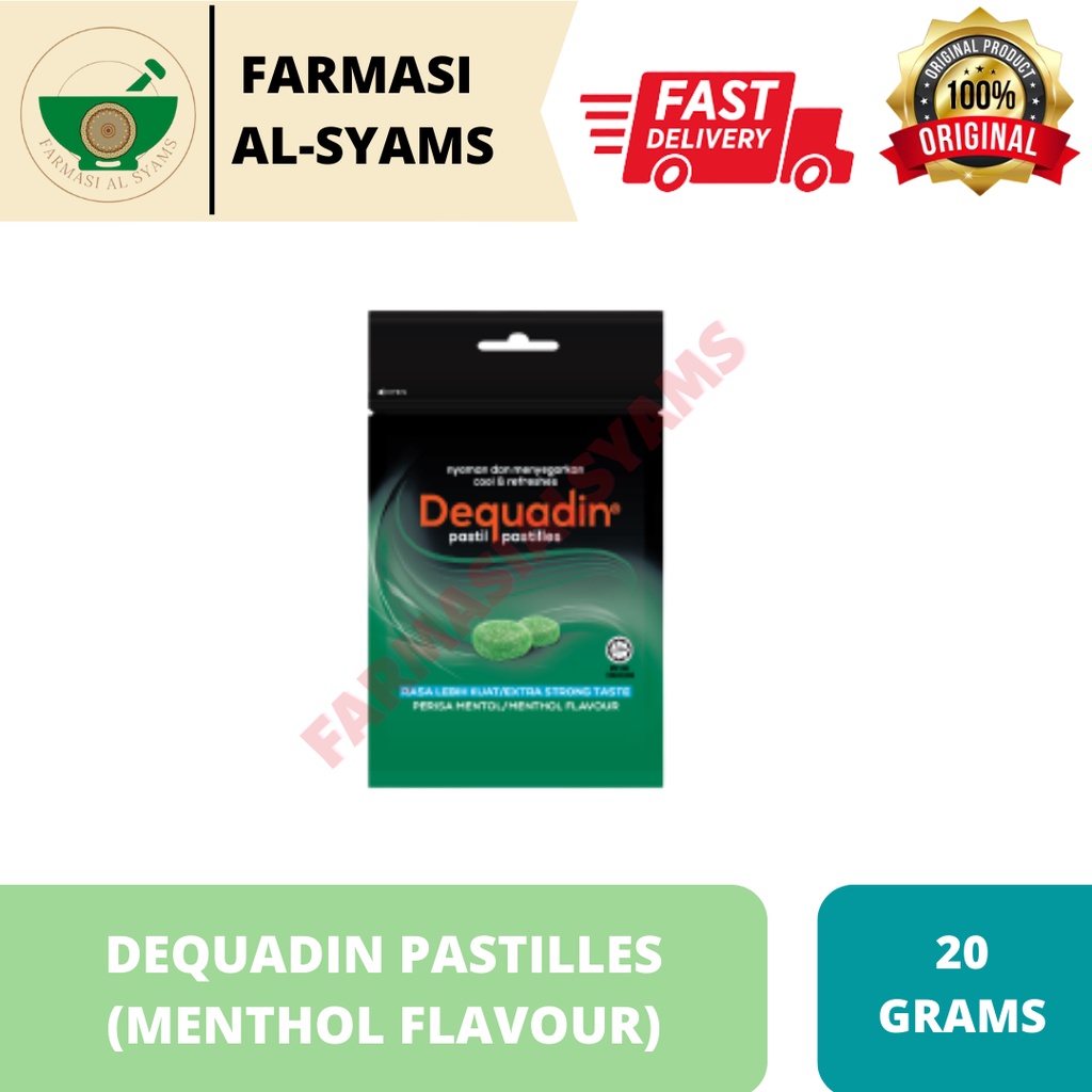 DEQUADIN PASTILLES MENTHOL FLAVOUR 20G | Shopee Malaysia