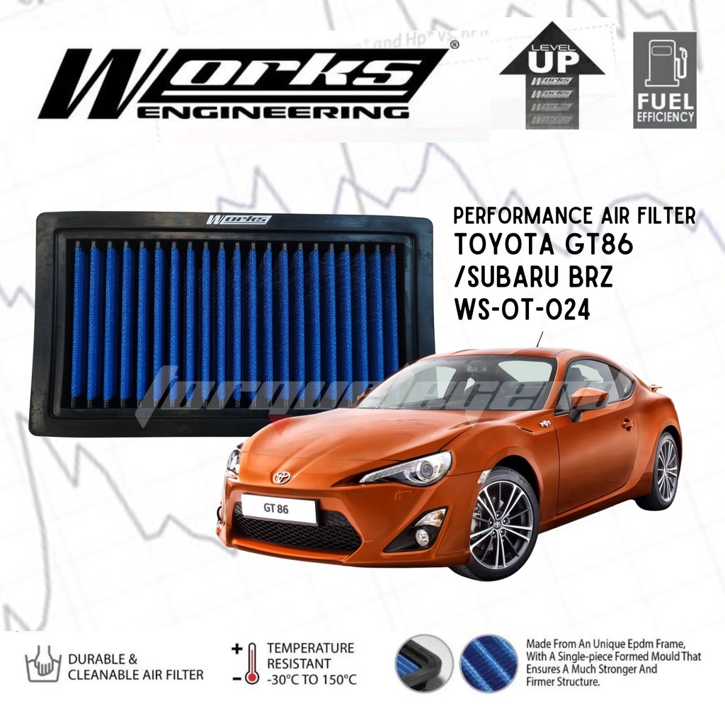 (TOYOTA GT86 2.0 16'-21' /SUBARU BRZ) WORKS PERFORMANCE HIGH FLOW DROP ...