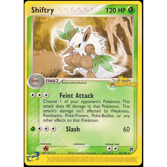 Shiftry - 22/100 - Rare Ex Sandstorm - Pokémon Real Card TCG Official ...