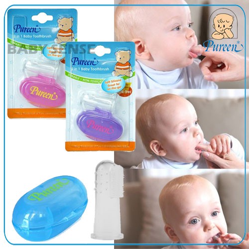 (SELLING FAST) PUREEN Baby Silicon Toothbrush & Gum Massager With Case ...