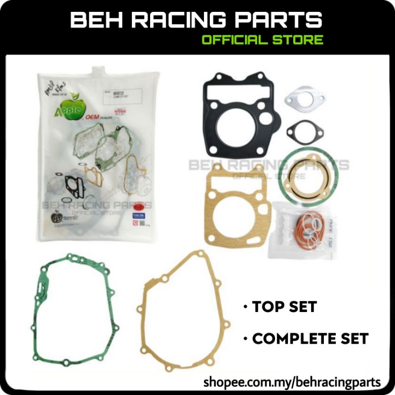 WAVE125 /X /S GASKET TOP SET & COMPLETE SET STANDARD/57MM (APPLE GASKET ...