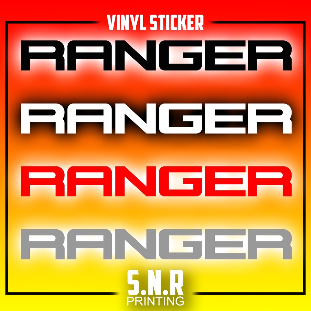 2 Pcs FORD RANGER High Quality Vinyl Sticker | Shopee Malaysia