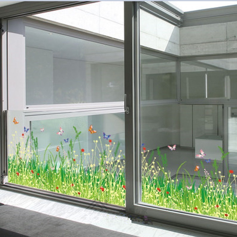 Kindergarten glass door and window wall stickers double-sided stickers ...