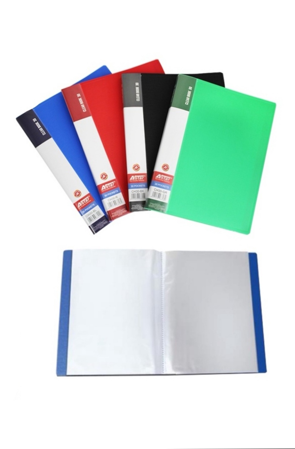 Astar A4 Clear Holder File , Clear Book 20 Pockets , Document Case Book ...