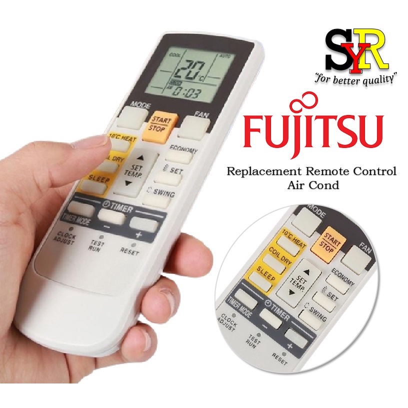 FUJITSU AR-RAEIE Air Conditioner Remote Control Replacement Remote ...