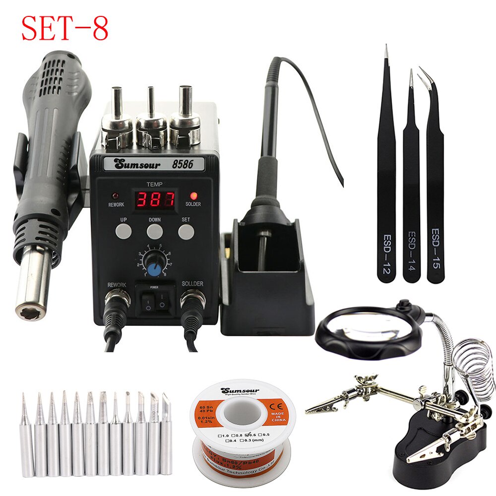 Sumsour 8586 Soldering Iron SMD BGA Rework Desoldering Solder Station ...