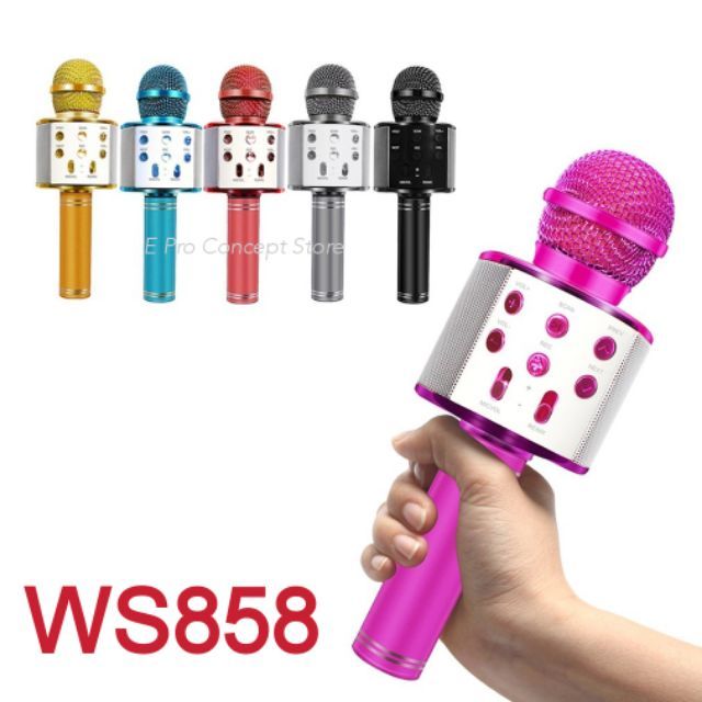 WS-858 🎤Bluetooth Wireless Microphone Karaoke Portable Microphone | Shopee Malaysia