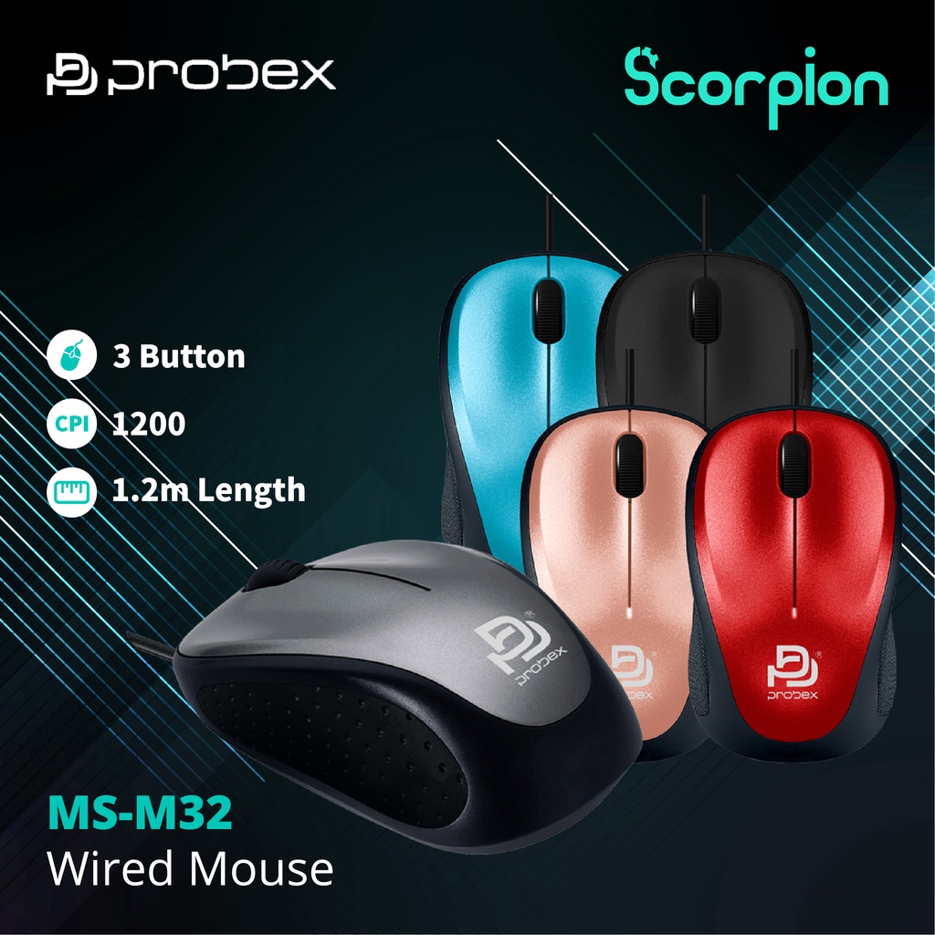 Probex MS-M32 Optical Wired Mouse | Shopee Malaysia
