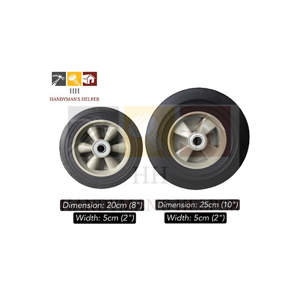 HEAVY DUTY PVC RIM SOLID WHEEL FOR HAND TRUCK SOLID TYRE RODA KERETA ...