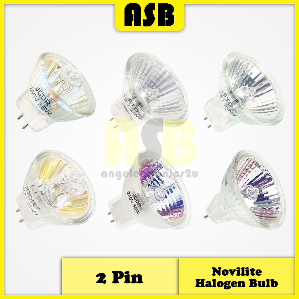 (1pc) Novilite Halogen Bulb 2 Pin ( AC 240V ) ( MR11 / MR16 / GU10 ...