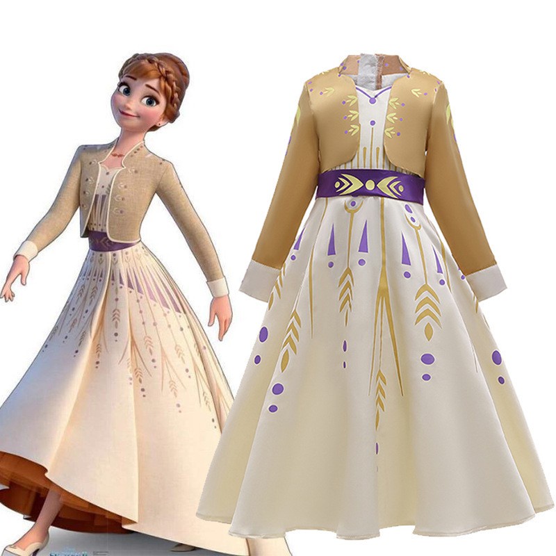 Frozen 2 Elsa Dress Teenager Girls Clothing Anna Princess Set Christmas Gift Cosplay Costumes Birthday Party Dress Shopee Malaysia