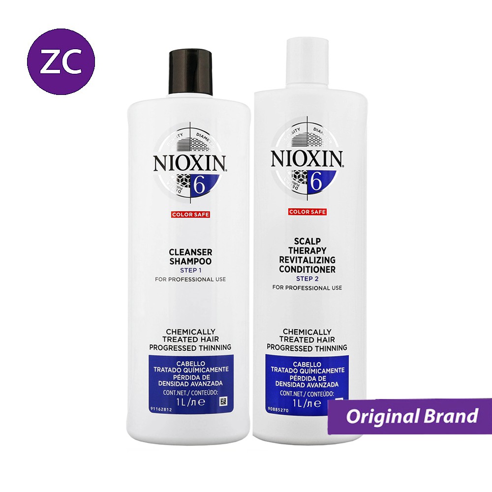 Nioxin System 6 Chemically Treated Hair Progressed Thinning Shampoo ...