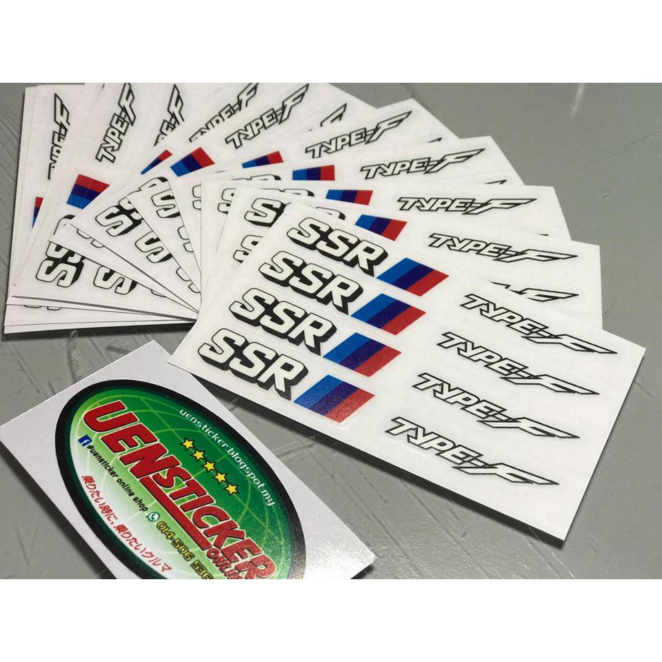 STICKER RIM SSR TYPE F | Shopee Malaysia