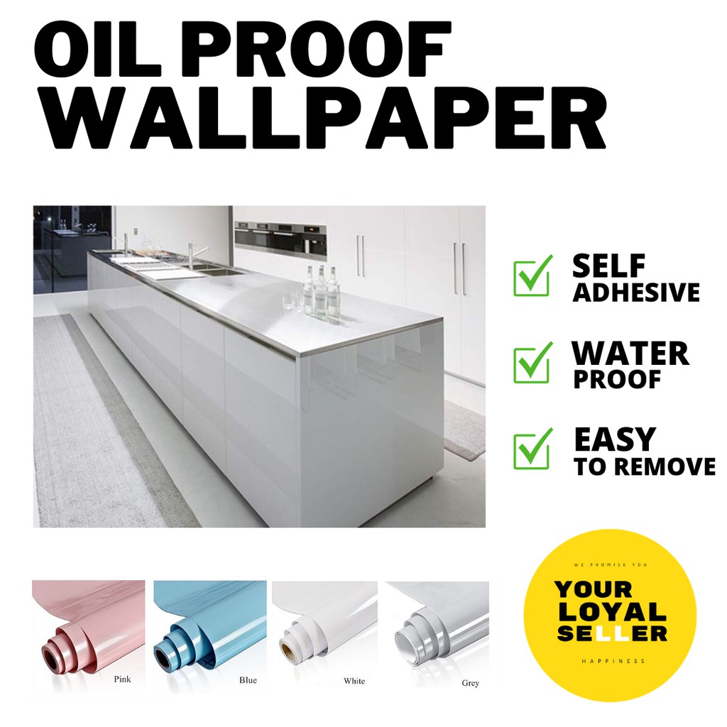 Removable Self Adhesive Oil Proof Wallpaper Kitchen Decor Cabinets ...