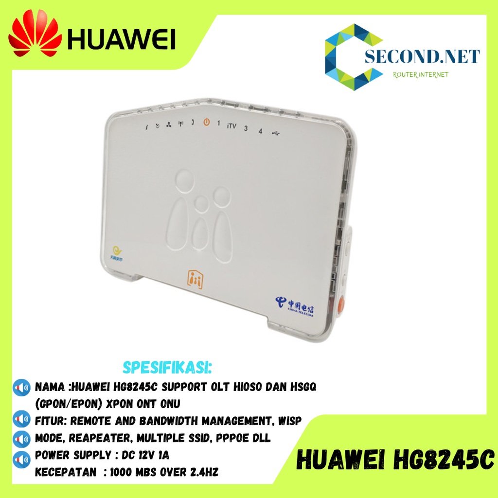 HUAWEI HG8245C SUPPORT OLT HIOSO AND HSGQ (GPON/EPON) XPON ONT ONU ...