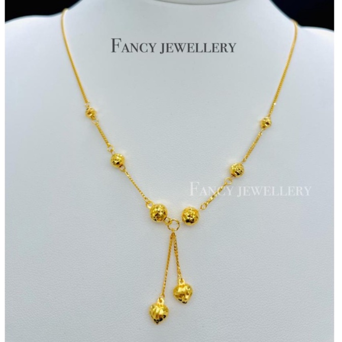 💎💎Fancy Jewellery💎💎 Emas 916 Rantai Leher Choker love Exclusive Emas ...