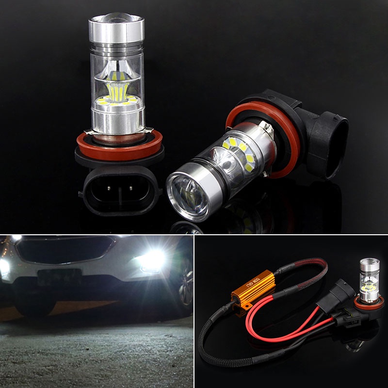 2Pcs No Error H8 H11 Car Led Fog Lights Bulb Canbus white for VW Passat ...