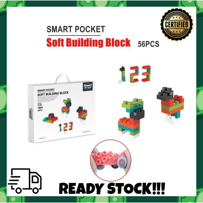 Smart Pocket Soft Building Block Chewable Education Learning Building ...
