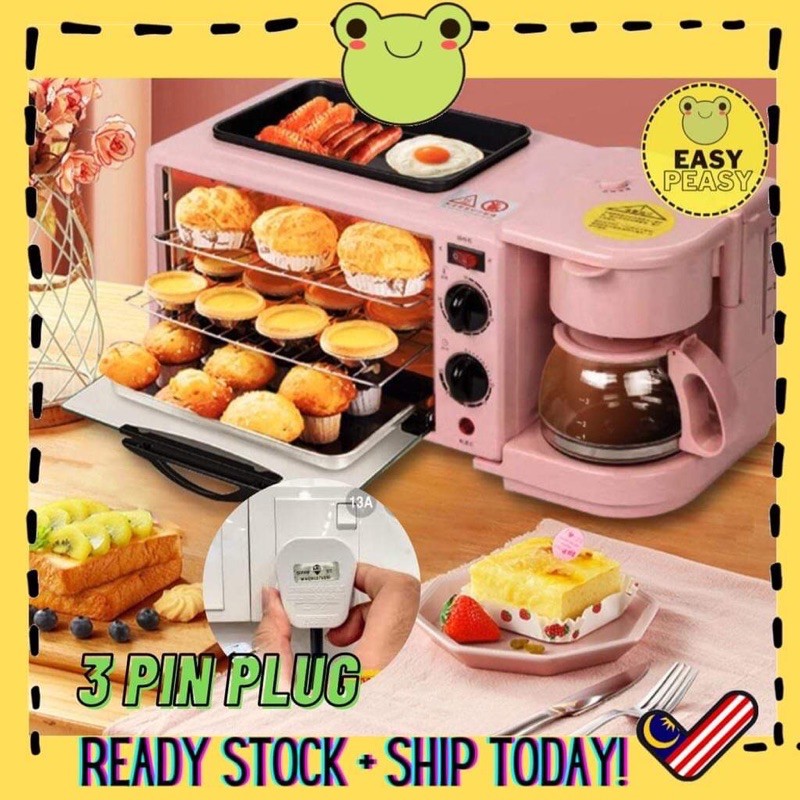 🐸EASYPEASY4U🐸 READY STOCK 💥 3 in 1 Multi-functional breakfast maker ...