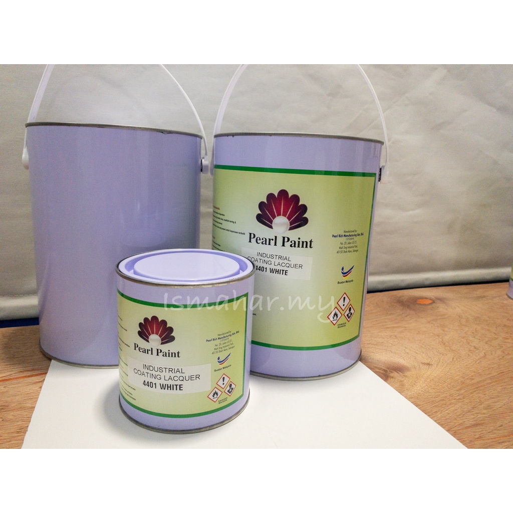 LACQUER PUTIH Fast Dry Ismahar guna. Pearl Paint 5 Liter 1706 WHITE ...