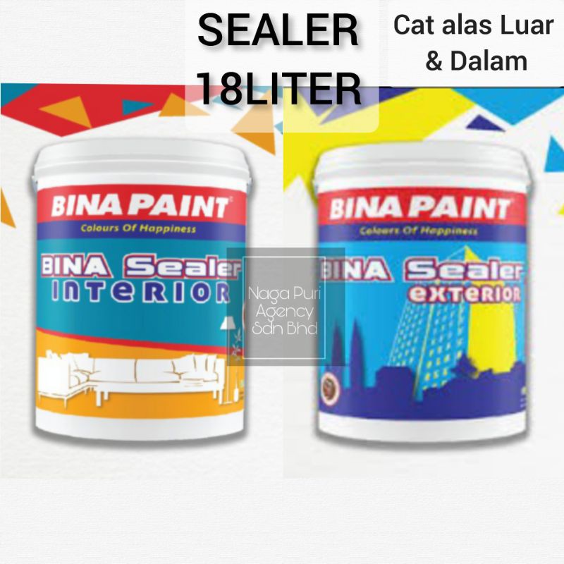 Bina Paint 18Liter Sealer/alas-putih/cat lapisan awal sebelum cat warna ...